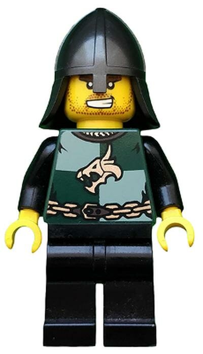 Минифигурка Lego cas439 Kingdoms - Dragon Knight Quarters, Helmet with Neck Protector, Bared Teeth