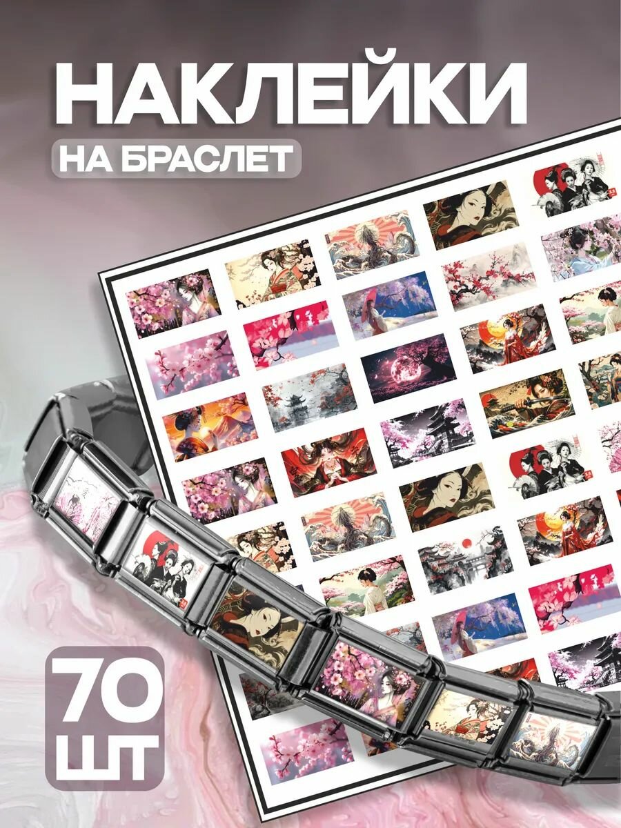 Мини наклейки на браслет Nomination Розовая эстетика