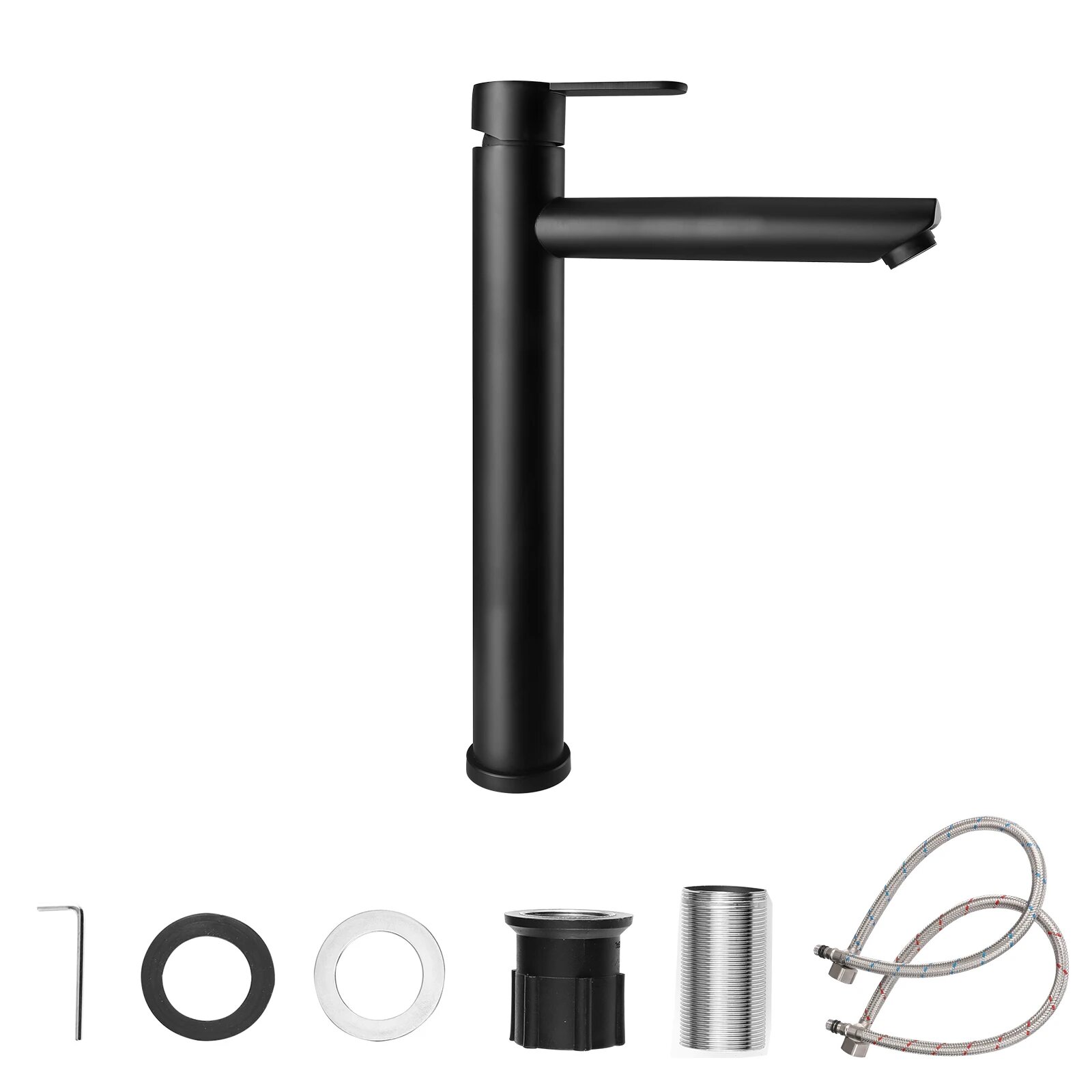 Кран для раковины HAUSHOF Basin Faucet Chrome Кран для кухни из нержавеющей стали Кран для кухни Сприйер для крана Кран для кухонной раковины Монтаж на раковину