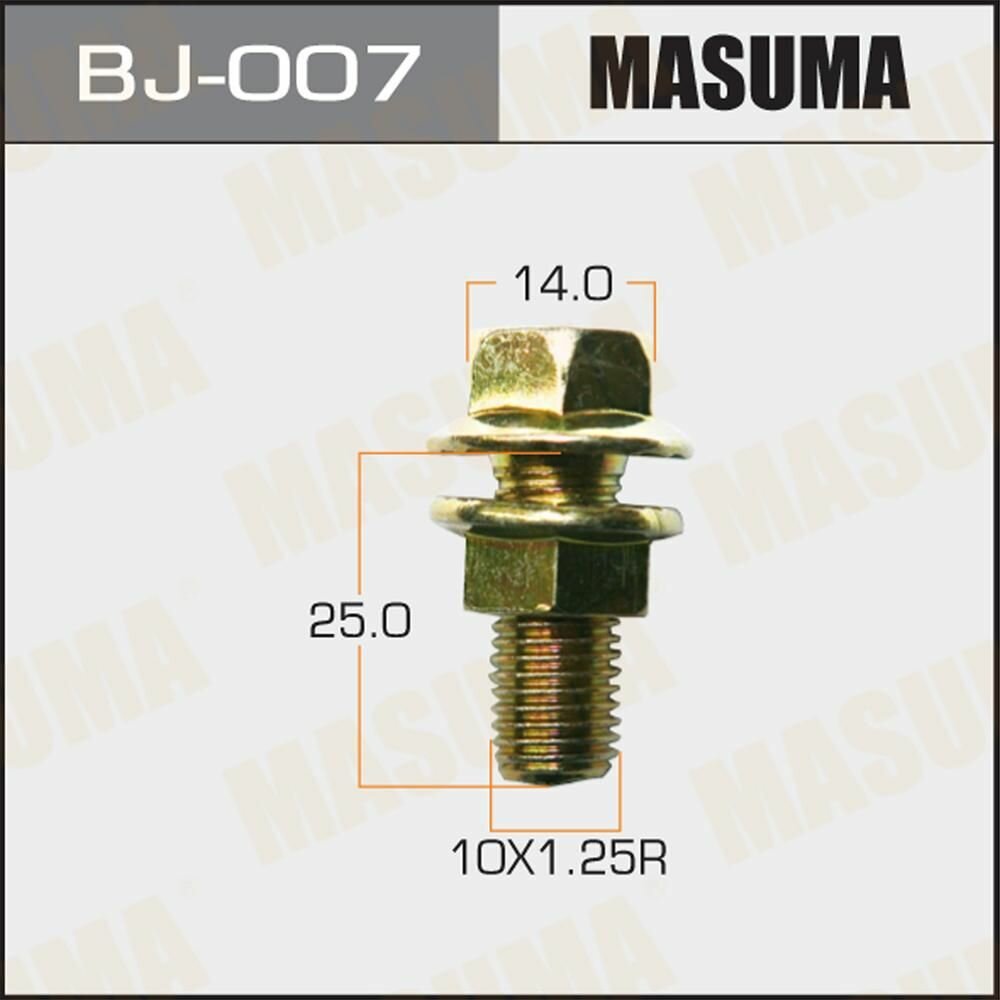 Болт с гайкой М 10x25x1.25 2 шт MASUMA BJ-007 10x25x1.25