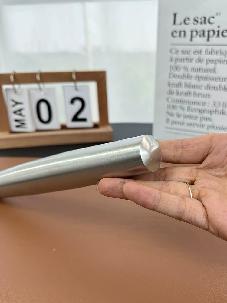 Средняя стальная скалка из нержавеющей стали 304 для выпечки, неприлипающая, кухонный инструмент