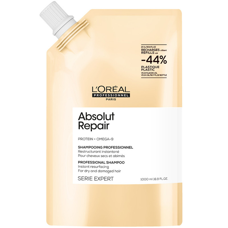 Шампунь для поврежденных волос L`oreal Professionnel Absolut Repair, 1 л (запасной блок)