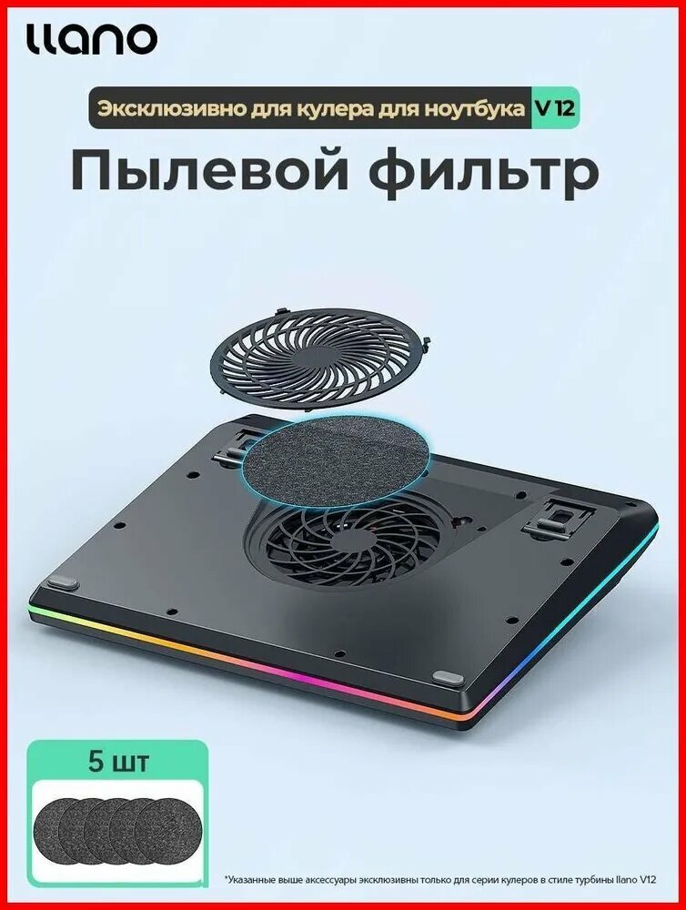 Llano Комплект V12: фильтр от пыли улучшает охлаждение и защищает от пыли, комплект из 5 штук