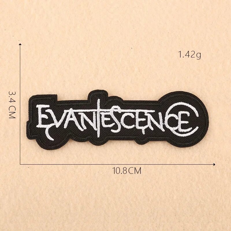 Патч вышивка Evanescence, черный, 10.8x3.4 см, 1.42g, Цвет: 7