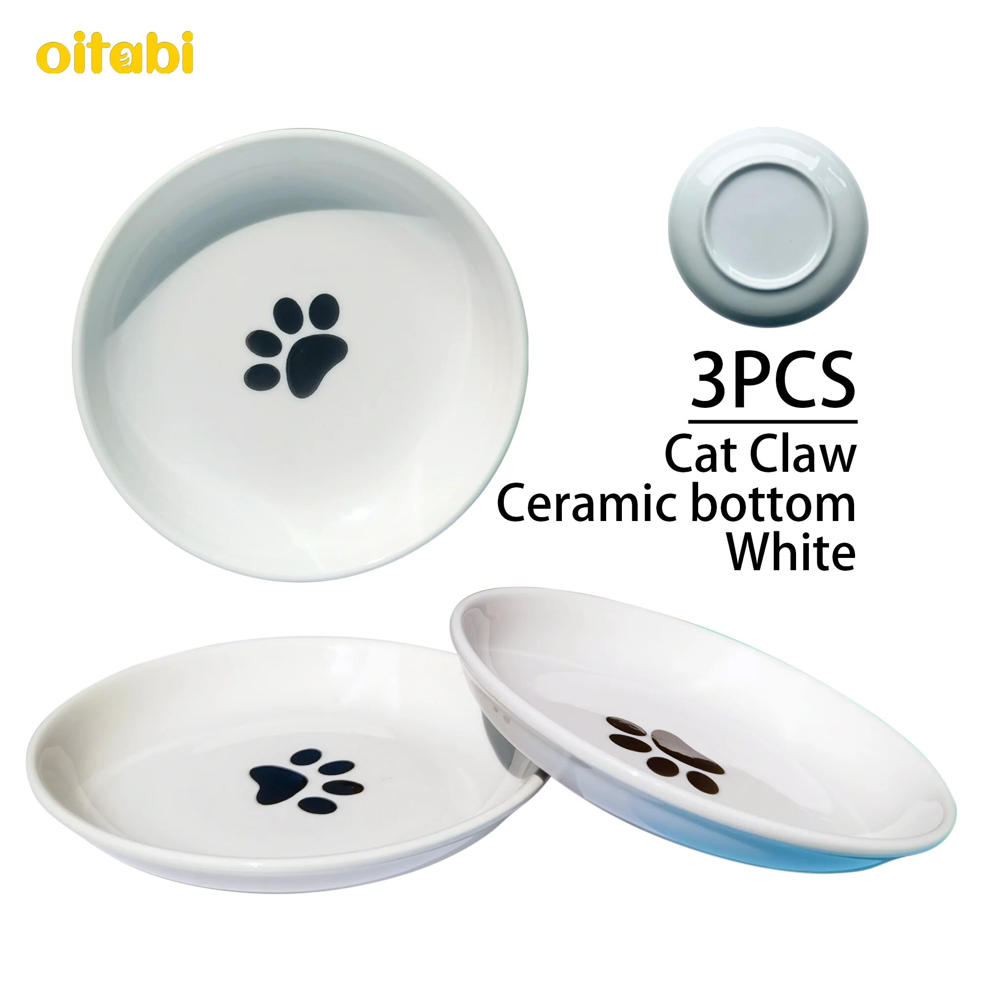 Миски для кошек Oitabi, 3шт, Белый, Cat Claw