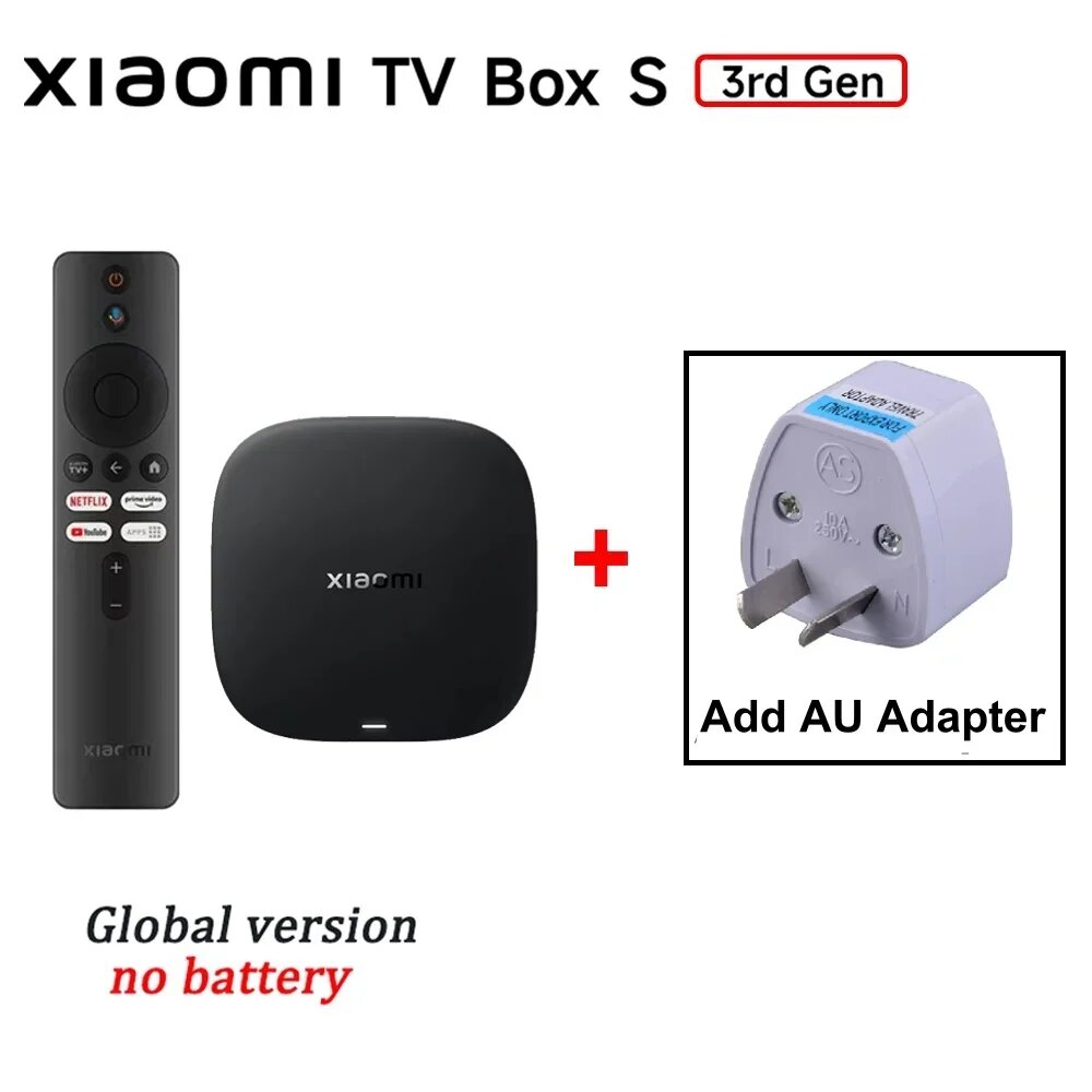 Xiaomi TV Box S 3rd Gen, Add AU Adapter