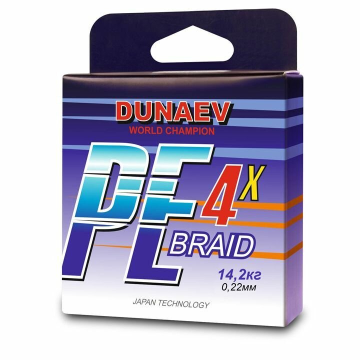 Шнур DUNAEV Braid PE X4 150 м 0,22