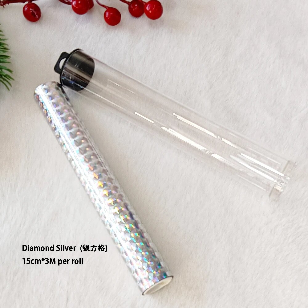 Фольгированная пленка Alinacutle для горячего тиснения 3 м Серебряный, diamond silver