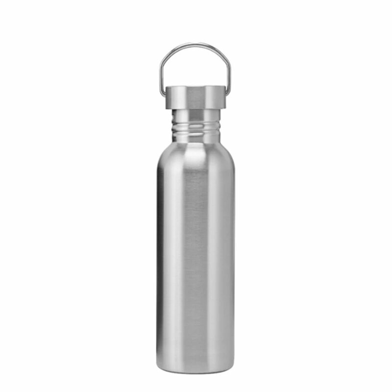 Бутылка для воды из нержавеющей стали 1 л серебристого цвета 750ML