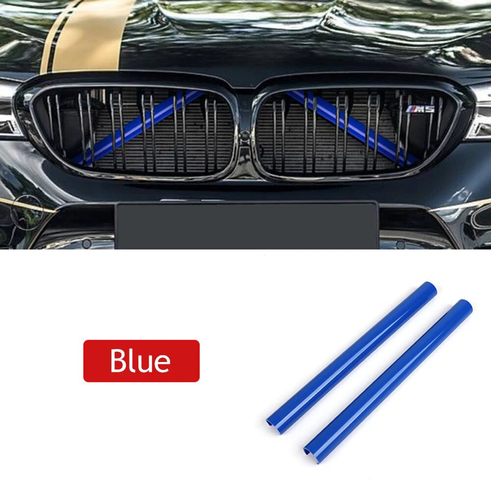 Накладки на решетку BMW, синие, 2 шт.
