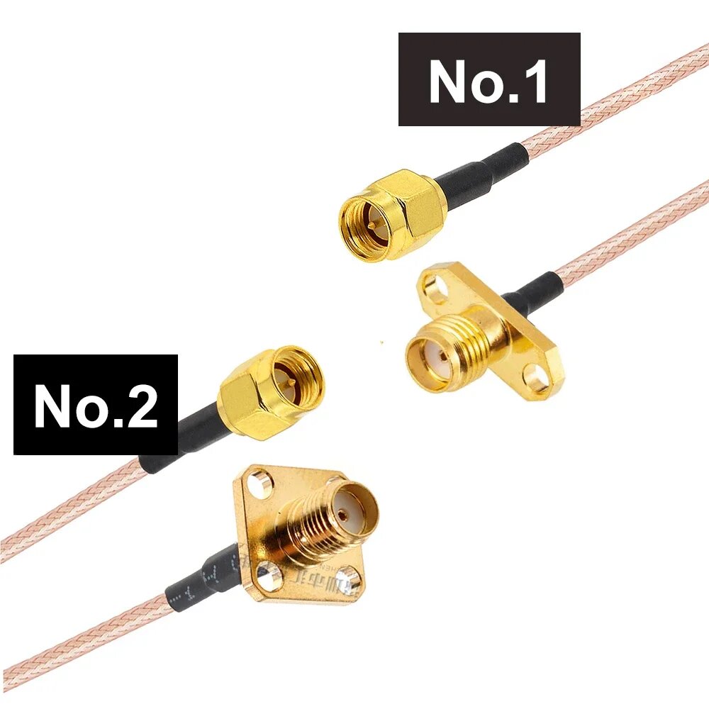 Адаптер JINYUSHI RG316 SMA Male - SMA-KF Female, No.1--1M Cable