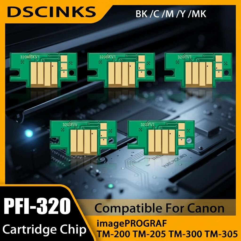 Чип для картриджа Canon PFI-320 DSCINKS 1Set-BK C M Y MK