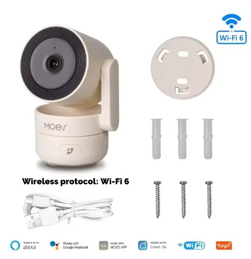 Moes Wi-Fi 6 Умная камера для дома 360° WiFi 6 Version