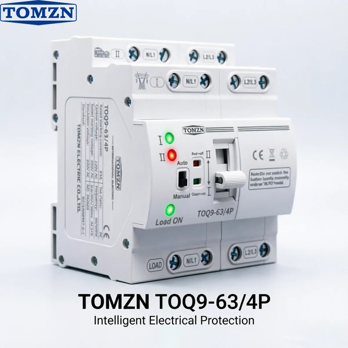 Автоматический переключатель TOMZN TOQ9 Slim 63А 230В 4P