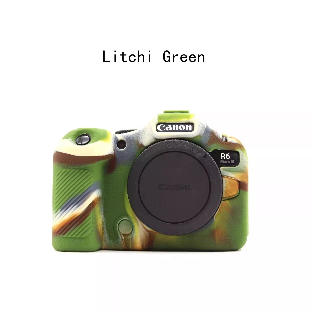 Силиконовый чехол для Canon EOS R6 Mark III, Litchi Camouflage