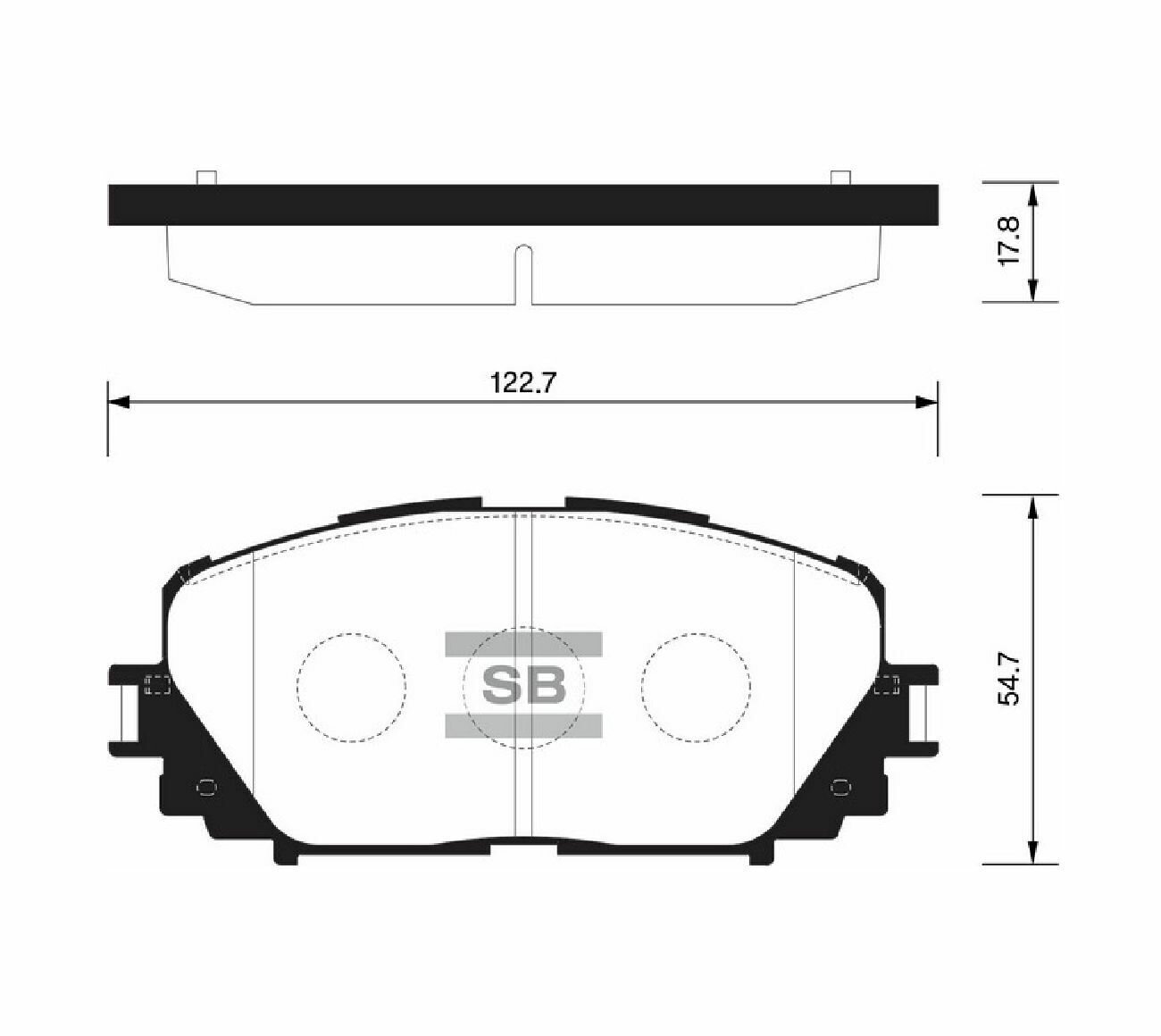 Колодки тормозные дисковые перед Sangsin SP1588 для TOYOTA Yaris (06-)