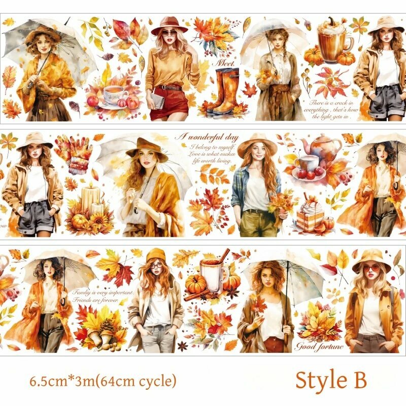 Наклейки для скрапбукинга "Осень", Style B, 6.5*3м