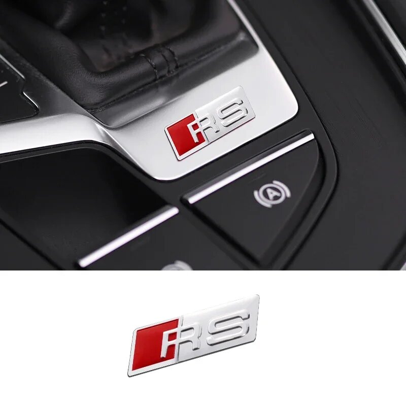 Значок RS Silver для Audi A3 A4 A6 A7 A5 Q5 Q7 Q3 Q4 TT