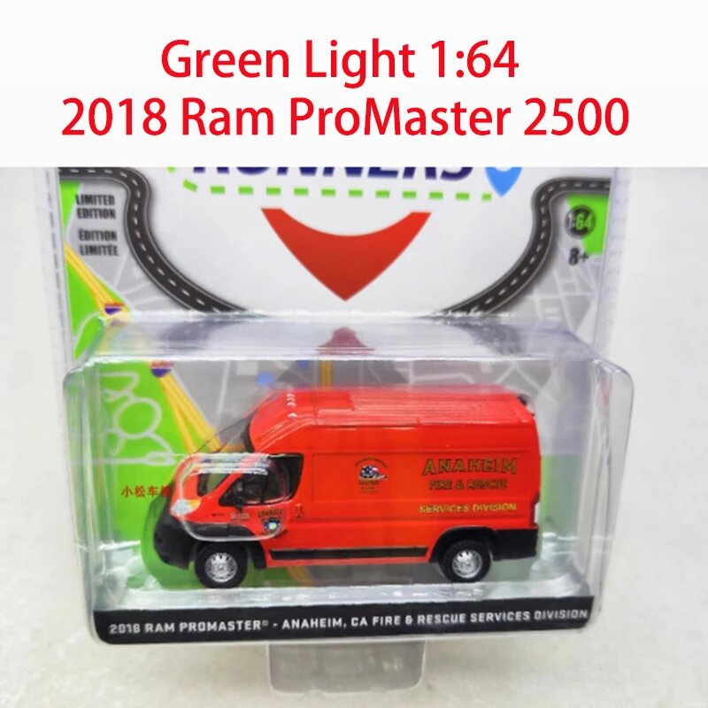 WELLY 1:64 Масштабная модель пожарного автомобиля Ram ProMaster 2500