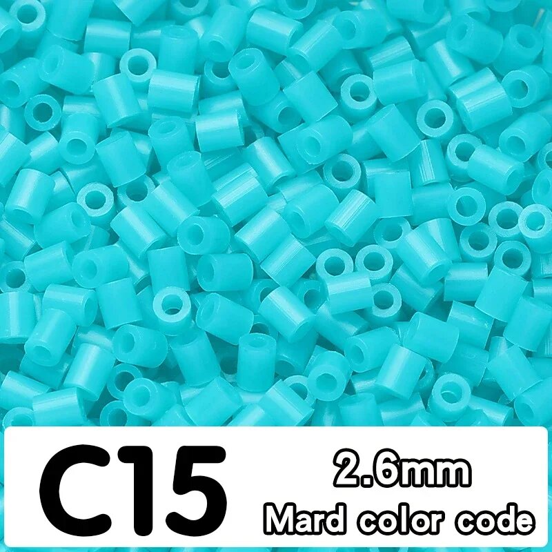 Бусины hama 2.6 мм C15, бирюзовый, 3000 шт