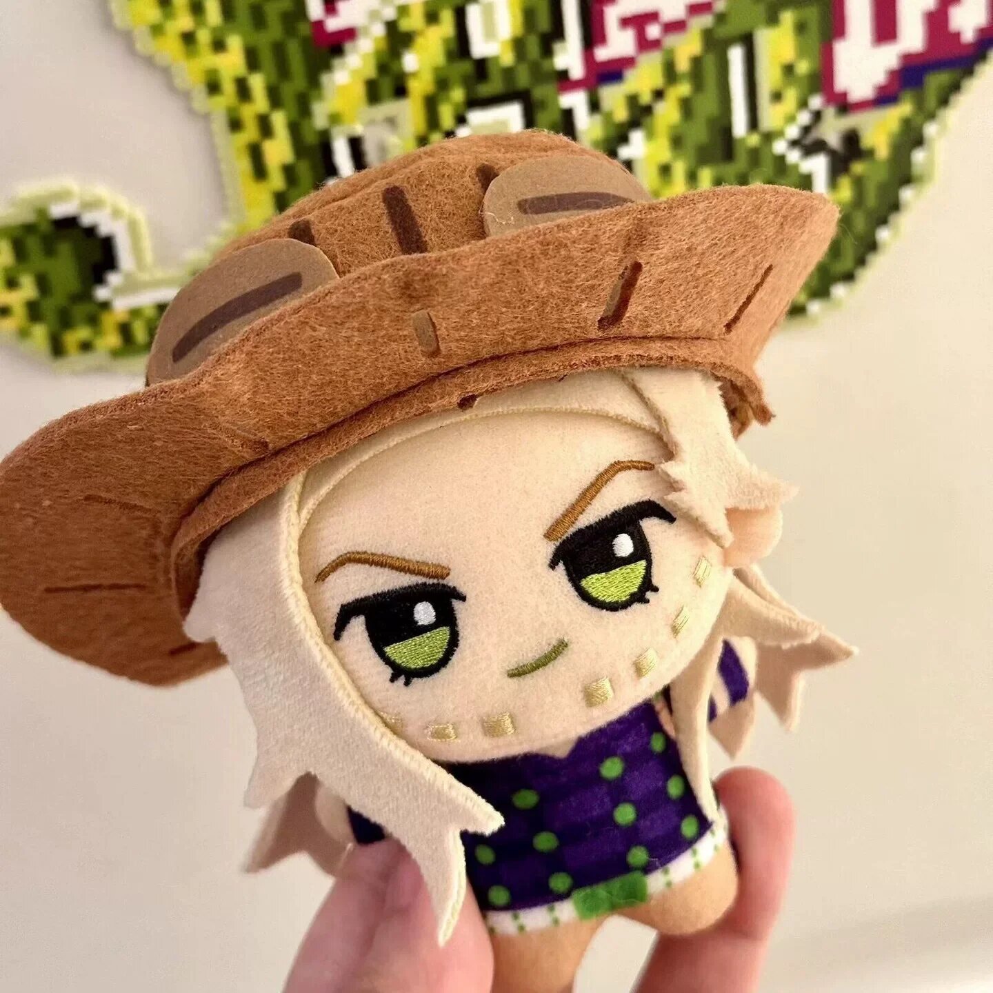 Мягкая плюшевая кукла JoJo Bizarre Adventure Джонни Джостар Гироскоп Зеппели Bandai 10 Gyro Zeppeli