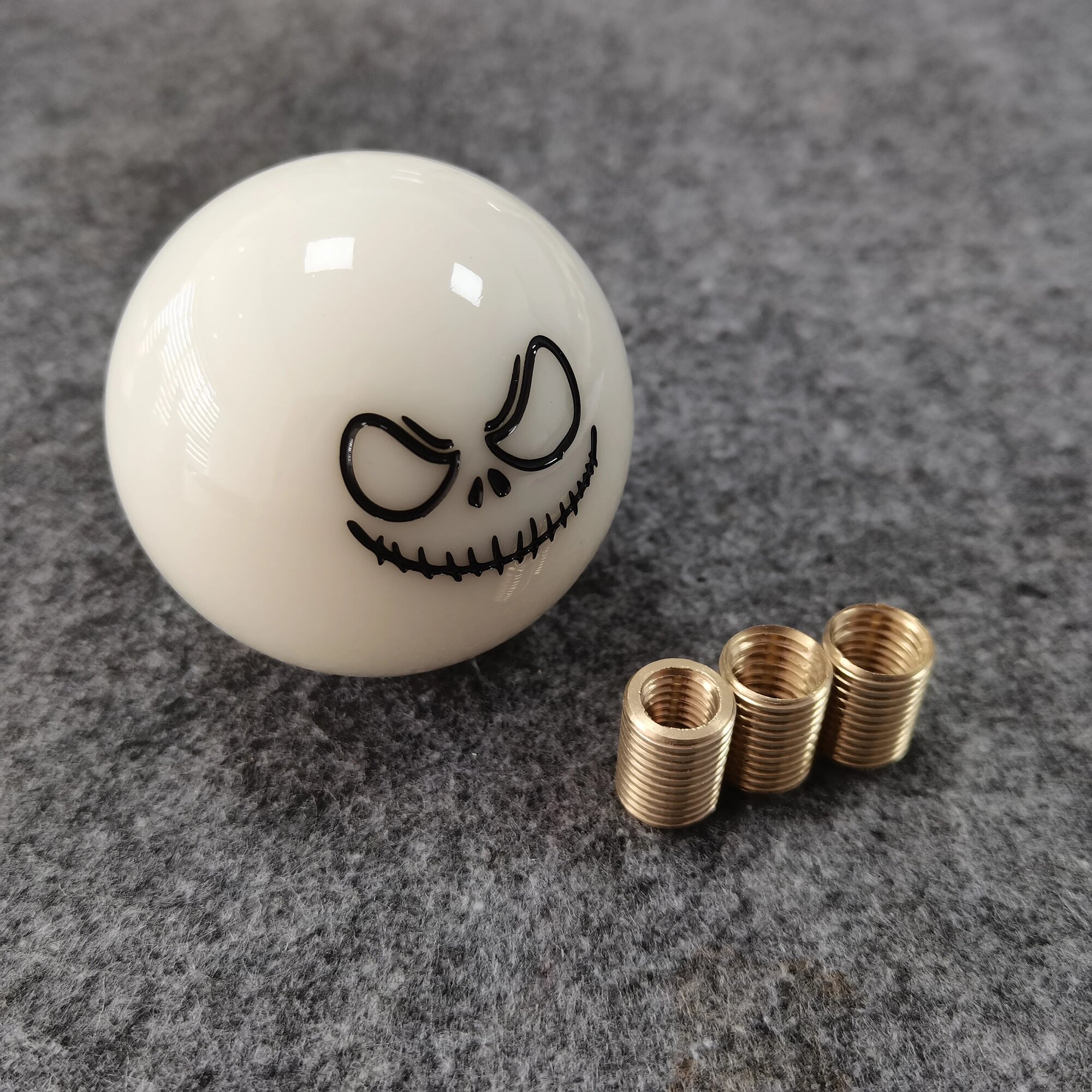 Ручка переключения передач Jack Skellington, белая, SK-RS-13-W