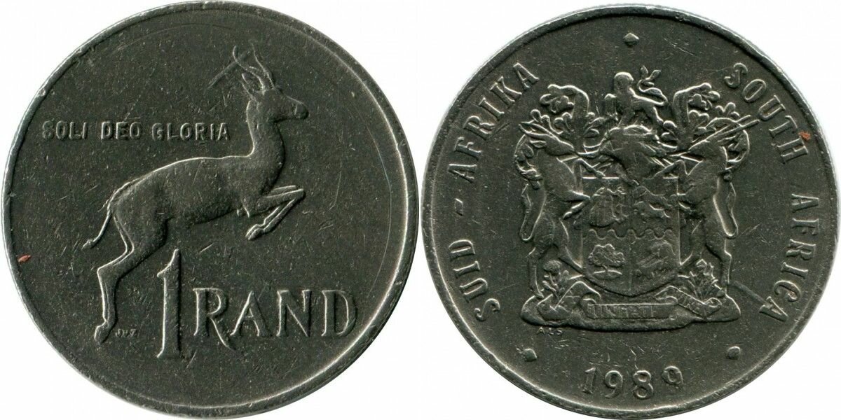 ЮАР 1 ранд, 1977 - 1989 Антилопа VF