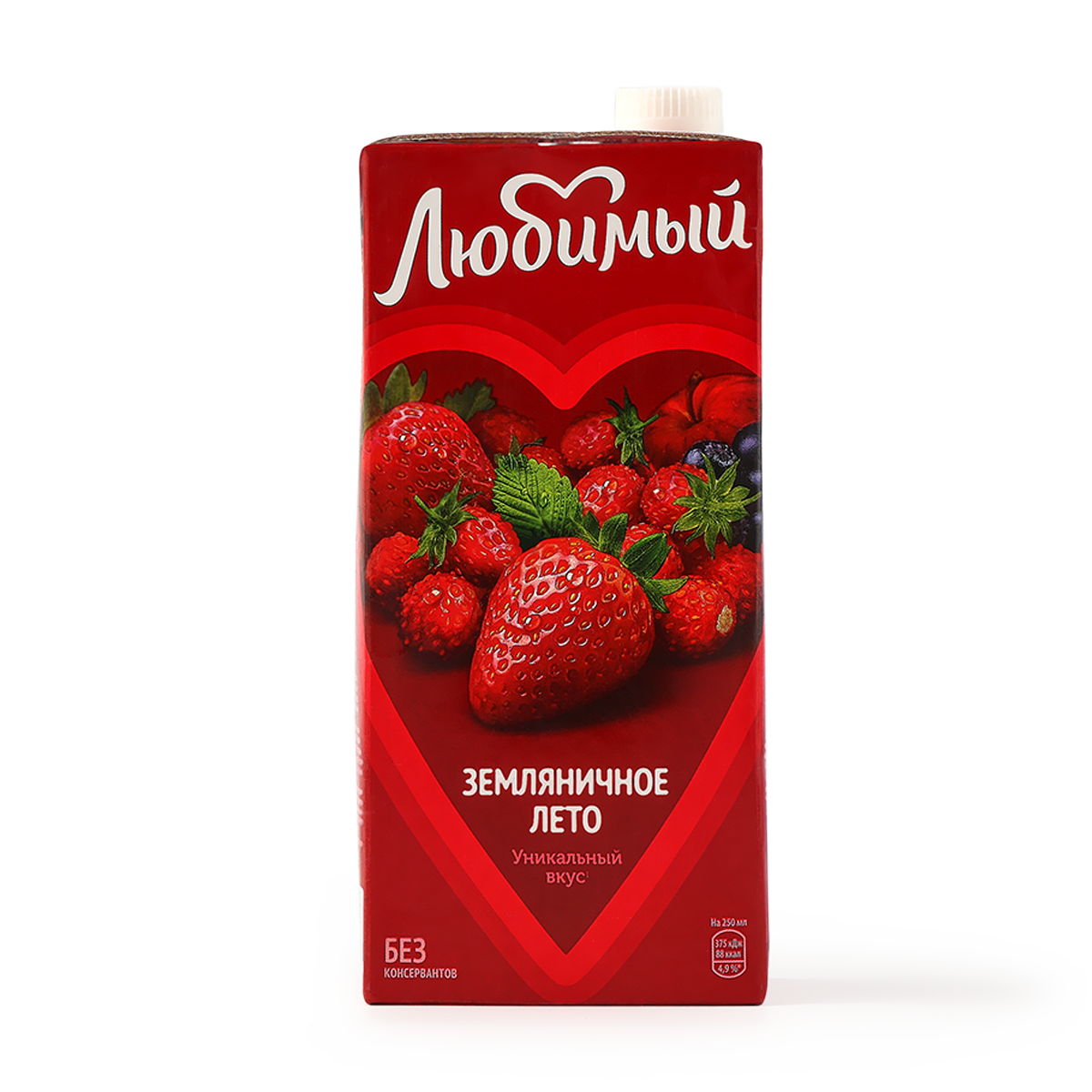Напиток Любимый "Земляничное лето", нектар, клубника, 0,95 л