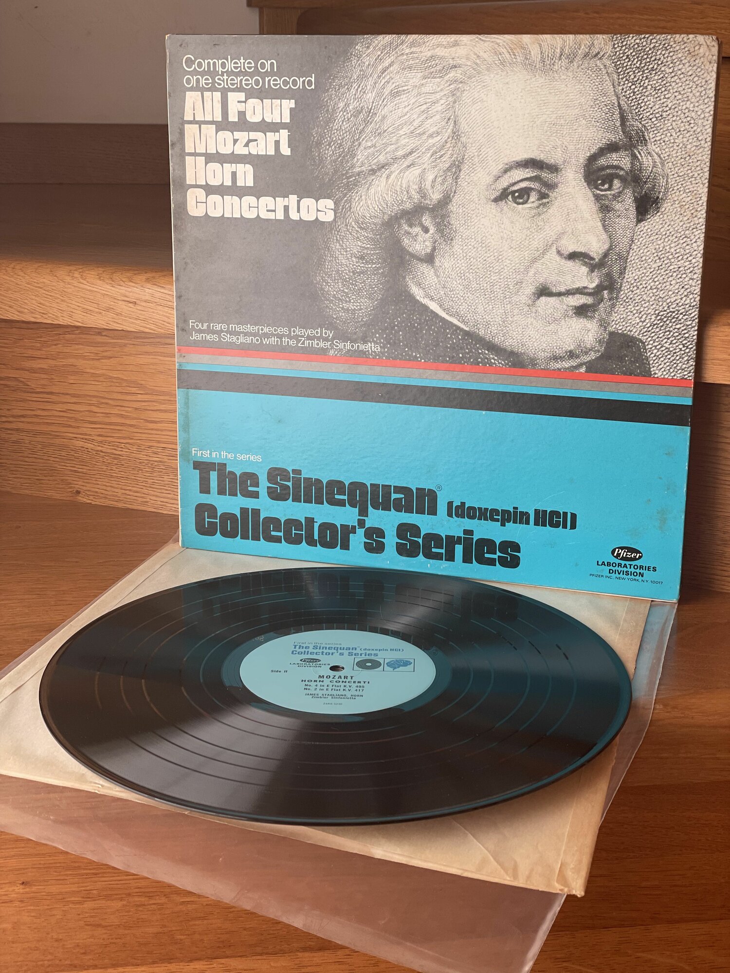 Wolfgang Amadeus Mozart - The Zimbler Sinfonietta, James Stagliano - All Four Mozart Horn Concertos (1971)/Виниловая пластинка