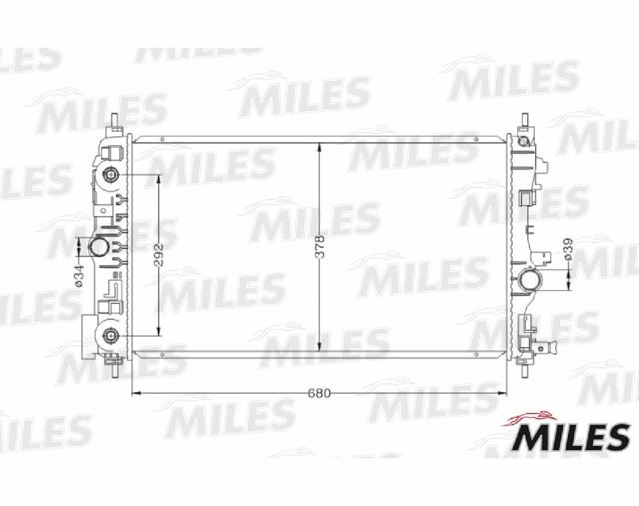 Радиатор CHEVROLET CRUZE 1.4T A/T 09-, MILES ACRB108