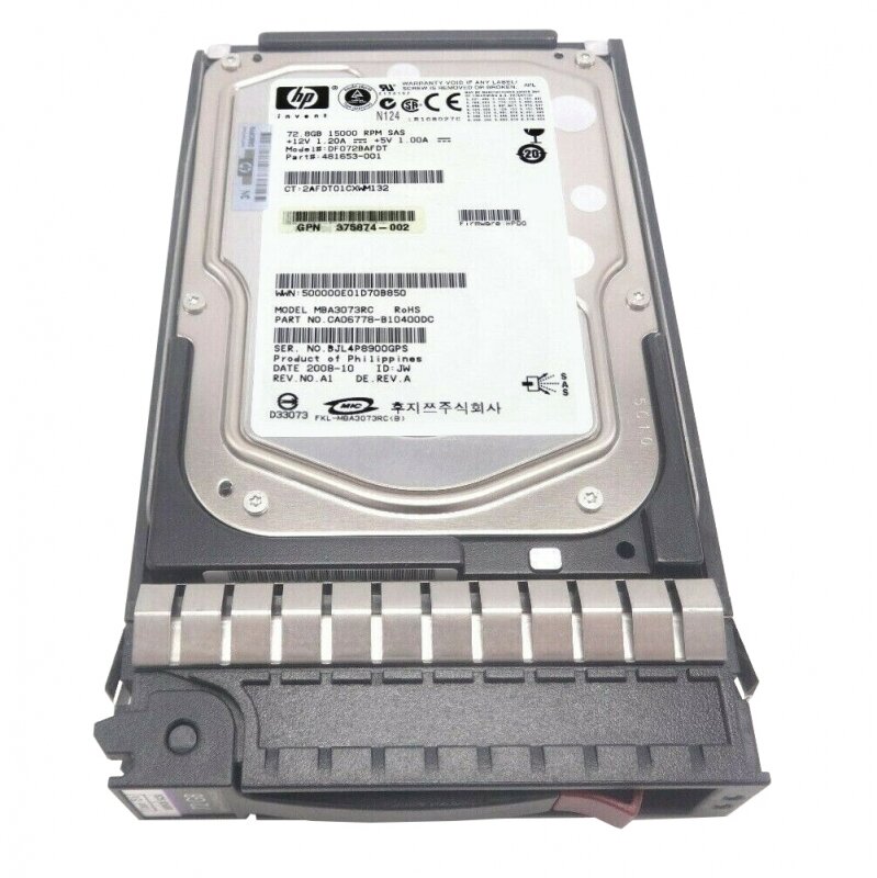 Жесткий диск HP DF072BAFDT 481653-001 375874-011 72 Гб SAS 15000 об./мин. 3.5" LFF Dual-Port HotPlug