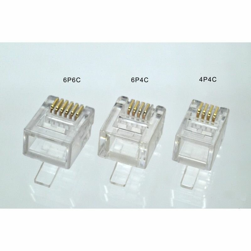 RJ12 (TP6P4C) вилка телефонная, 20 штук