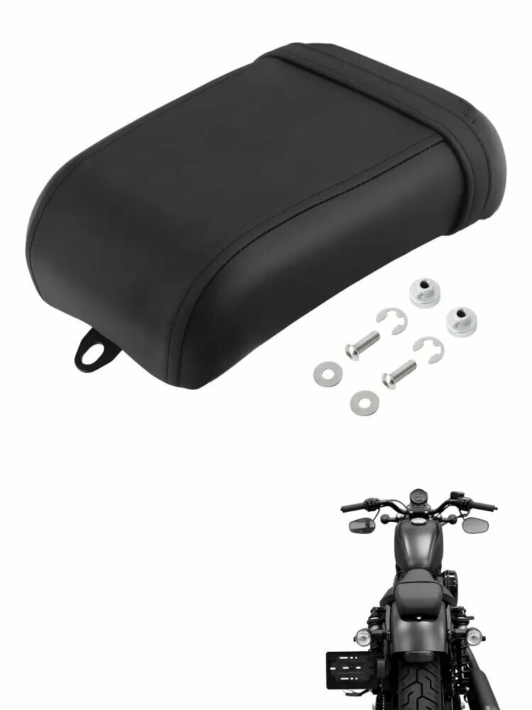 Заднее пассажирское сиденье пильон для мотоциклов Harley-Davidson Nightster 975 RH975 2022-2025, Special RH975S 2023-2024 мягкая наполнитель, надежная фиксация