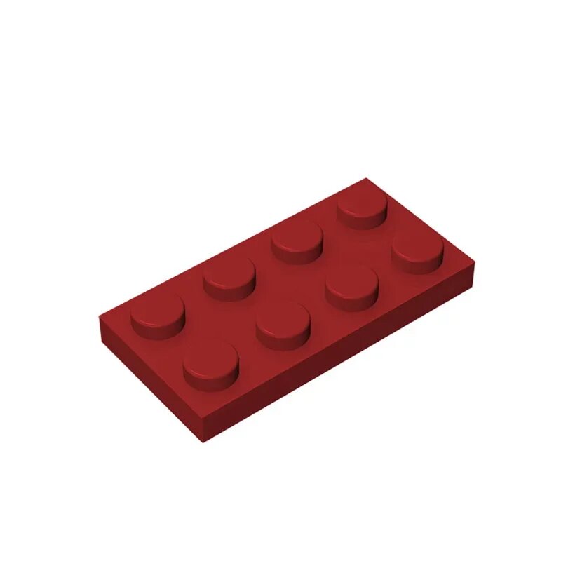 MOC 10 шт. головоломка частицы 3020 2x4 пластина, строительные блоки, набор, доска, 154-dark red