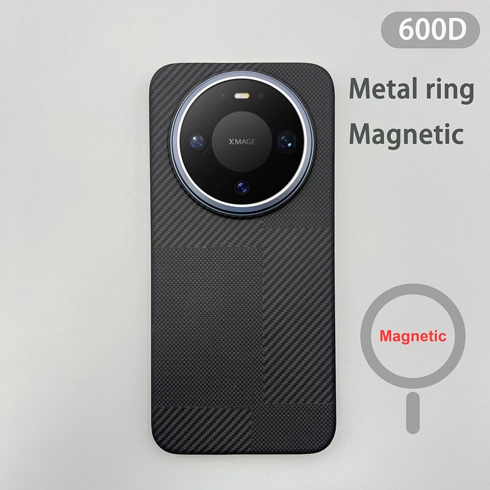 Чехол для телефона из арамидного волокна Kevlar для HUAWEI Mate 80Pro, жесткий корпус из углеродного волокна, ультратонкий, легкий, магнитный защитный чехол.