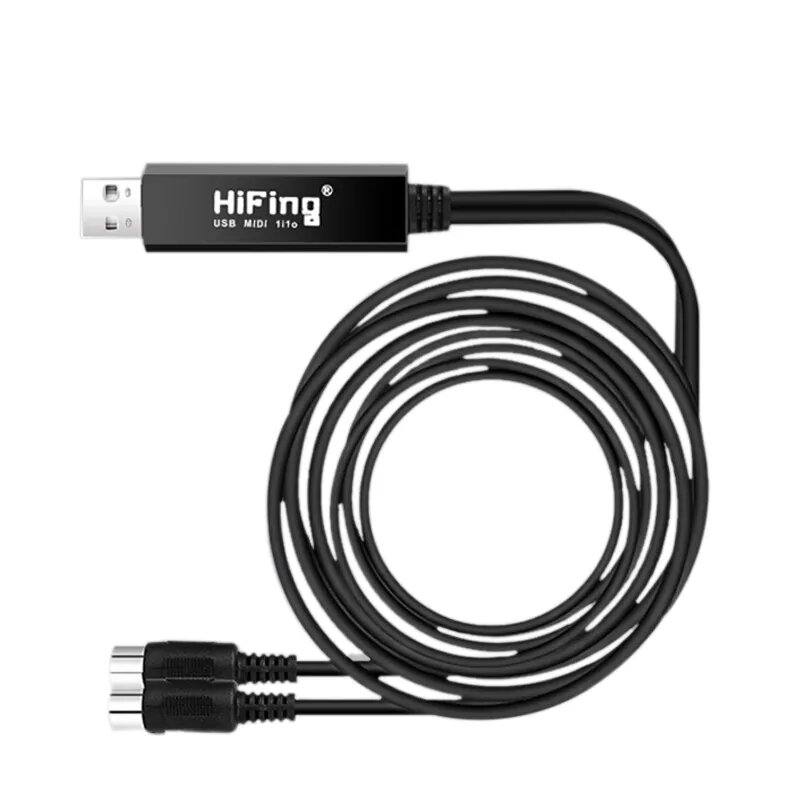 USB-конвертер/адаптер интерфейса HiFing с 5-контактным DIN MIDI-кабелем