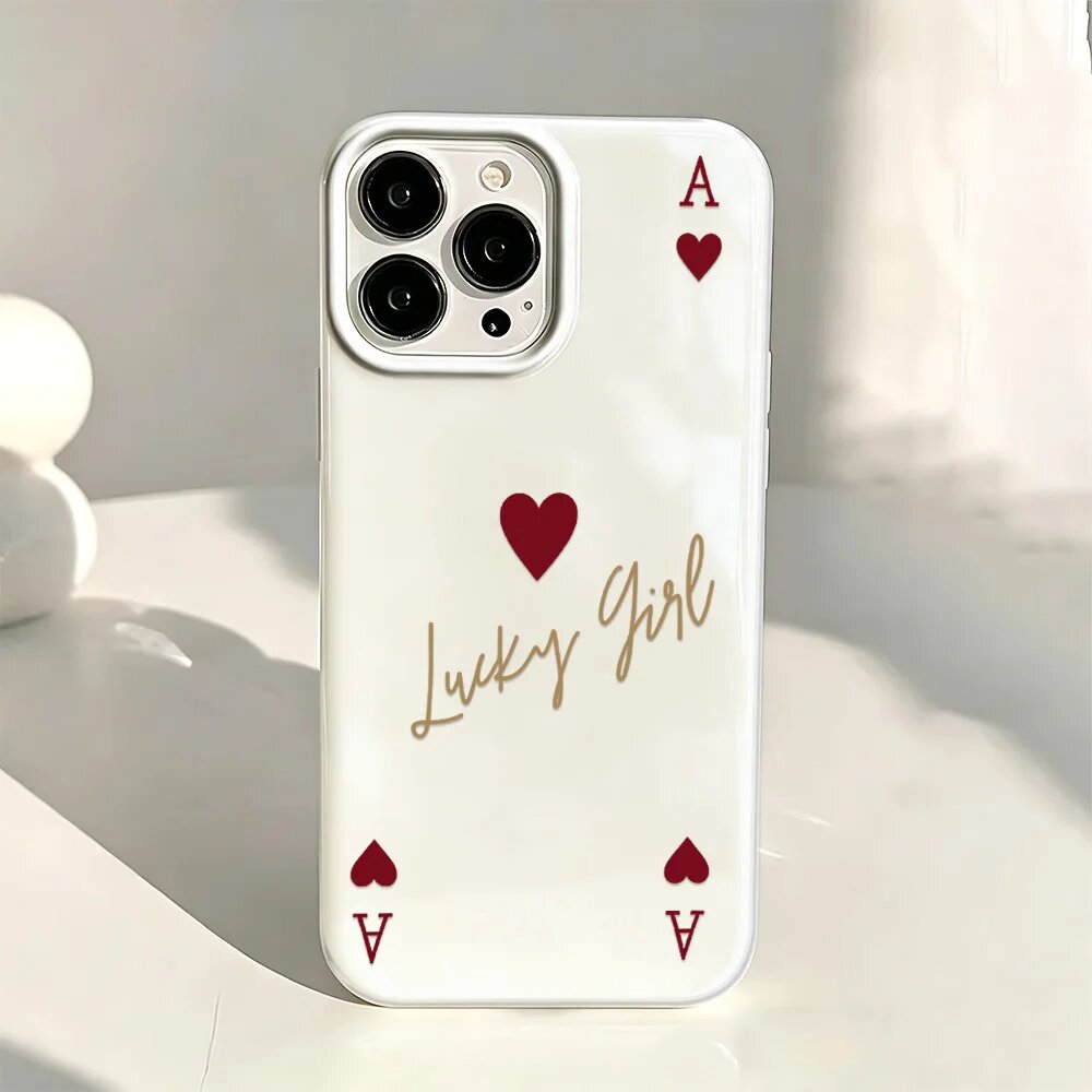 Чехол для iPhone 16 ProMax "Lucky Girl" с картами