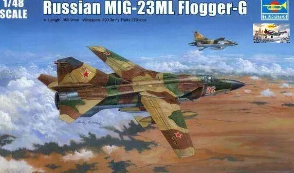 Trumpeter 02855, масштаб 1/48, истребитель МиГ-23ML Flogger-G
