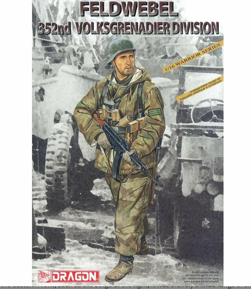 DRAGON 1629 1/16 WWII Feldwebel 352nd Volksgrenadier Division Пластиковые модели солдат