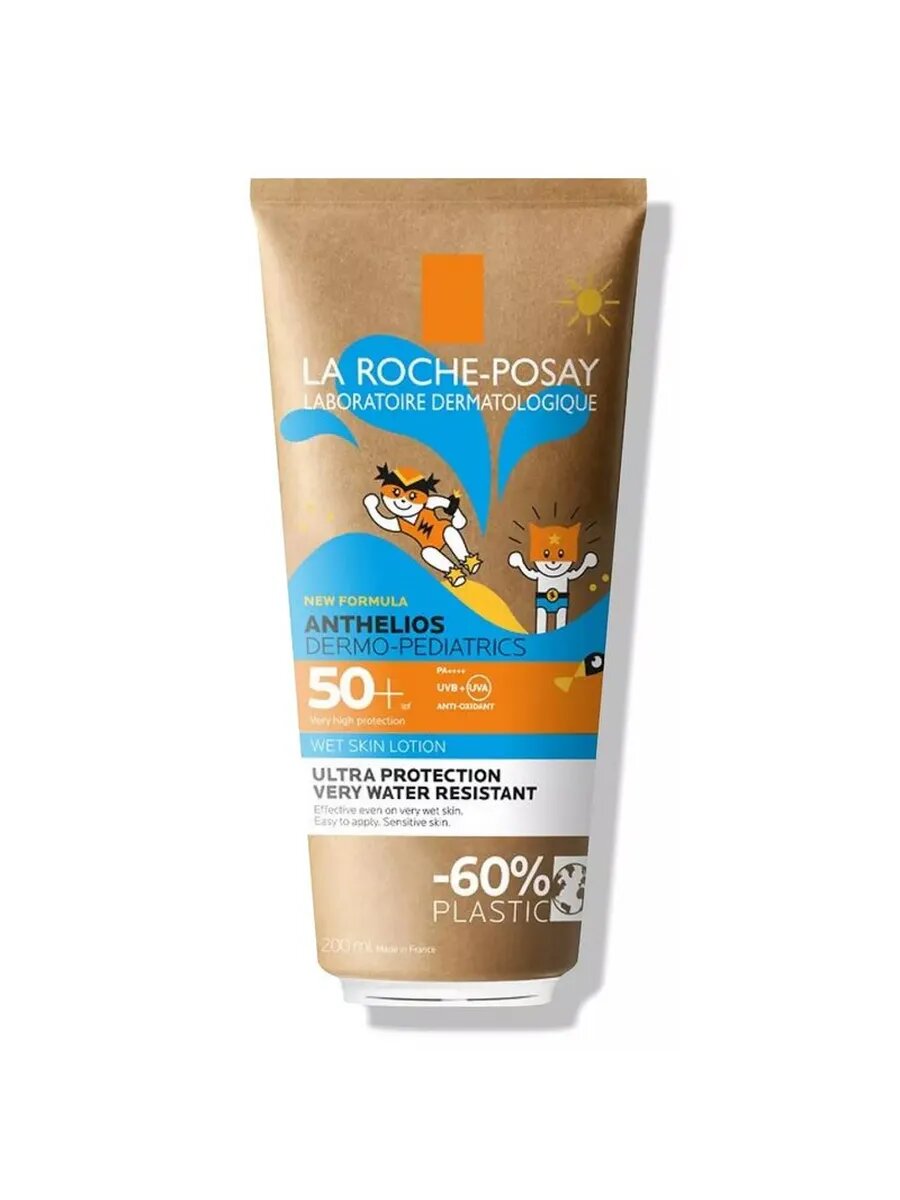 Гель солнцезащитный нанесение на влажную кожу детский SPF50+