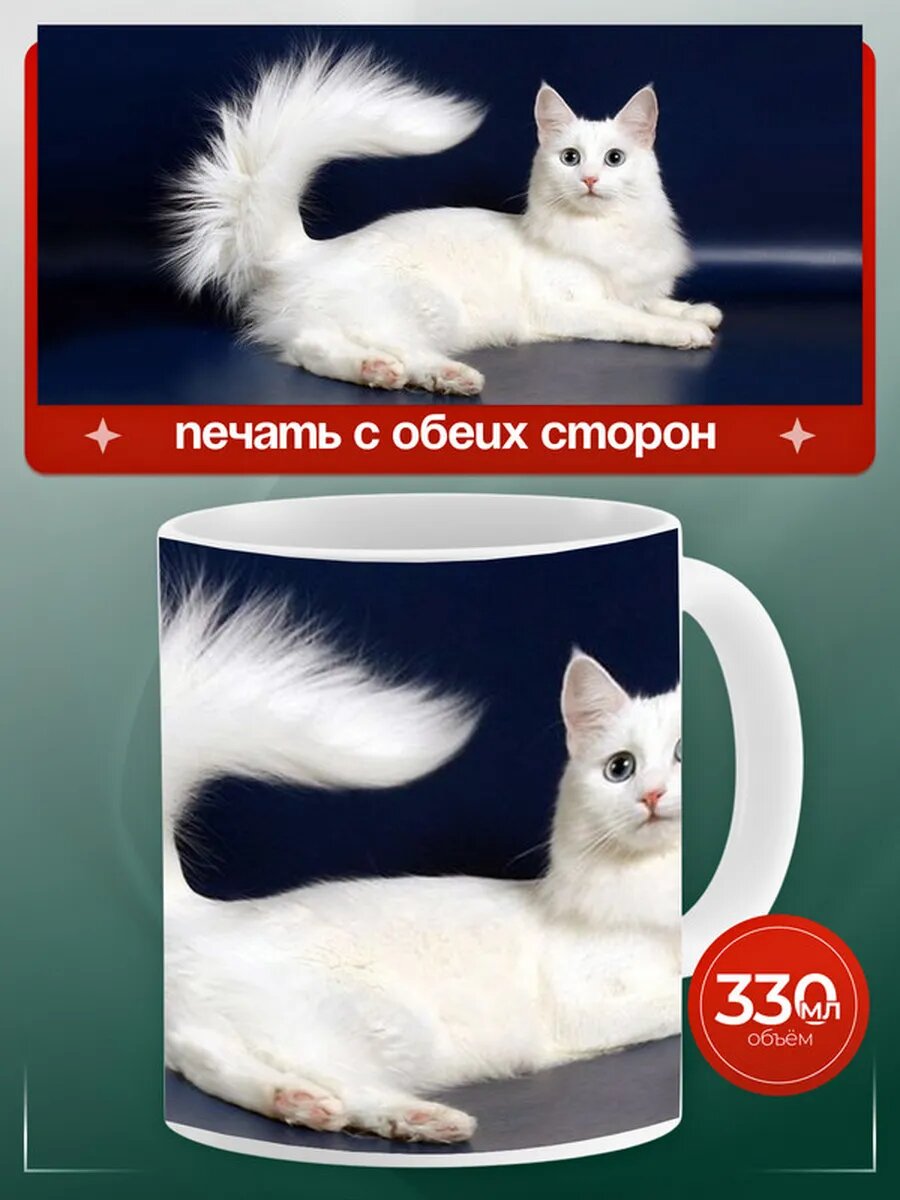 Кружка Ангорский полосатый кот 26,