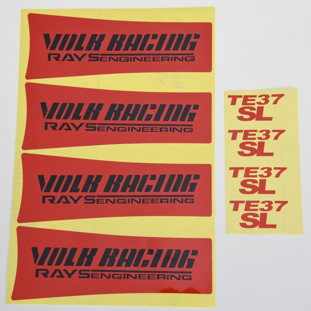 Наклейки на диски и авто Rays Volk Racing TE37SL Красный