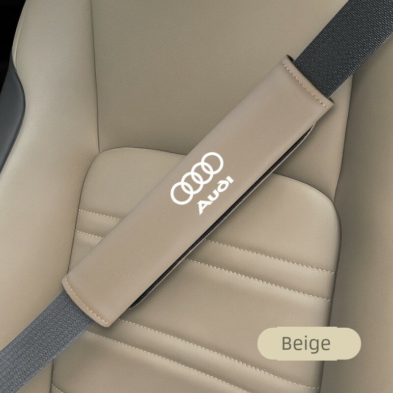 Накладка на ремень безопасности Audi для Q2/Q3/Q5L/Q7/Q8/A3/A4/LA6/LA5/A8 с логотипом, бежевый
