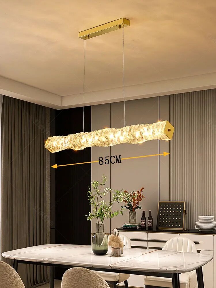 Люстра Cassina со встроенным светодиодным светильником LED 80 Вт, хрустальным плафоном и шириной 120 см
