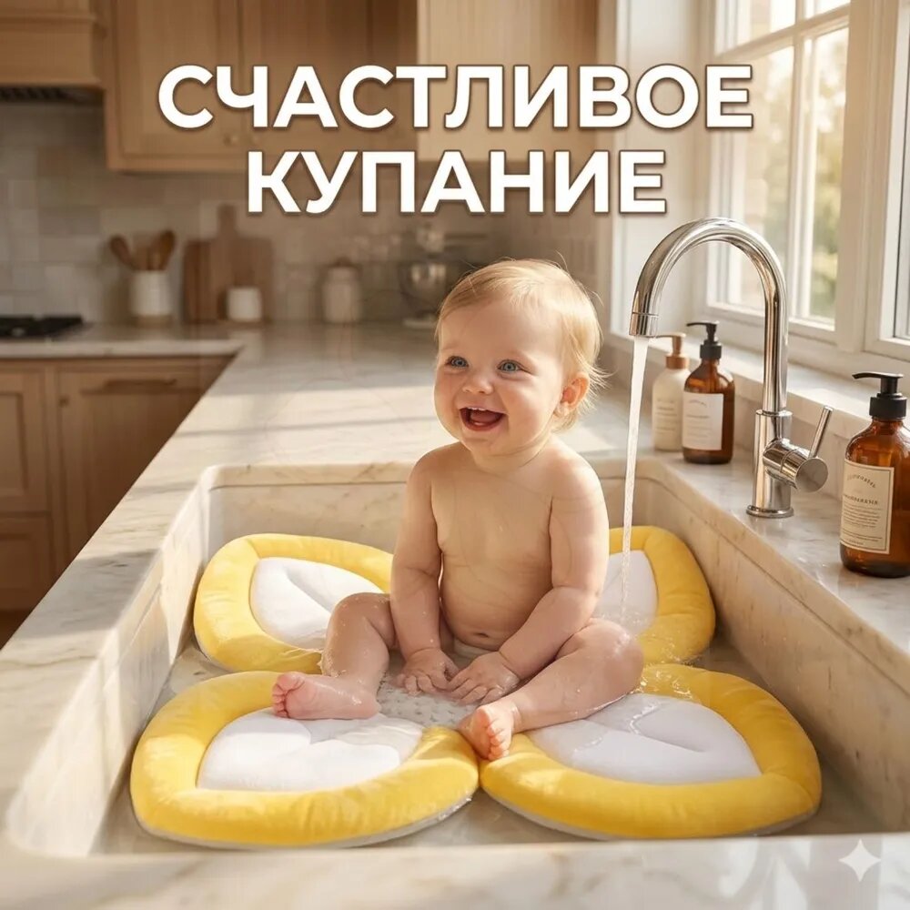 Мягкий складной коврик для купания новорожденных, детская подушка в форме цветка для раковины и ванночки, 80 см