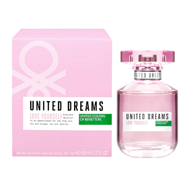 Женский парфюм Benetton United Dreams Love Yourself 50 мл / Юнайтед Лав Йорселф