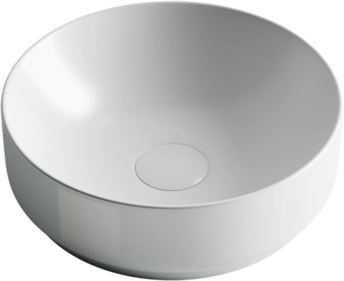 Накладная раковина Ceramicanova Element CN6006 белый матовый, фарфор, матовый белый, 35.5×35.5×12.5 см