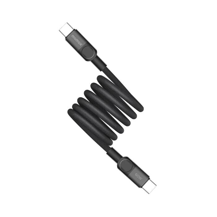 USB кабель-зарядка Type-C на Type-C Momax Mag.Link 60W DC61D, черный, 2м
