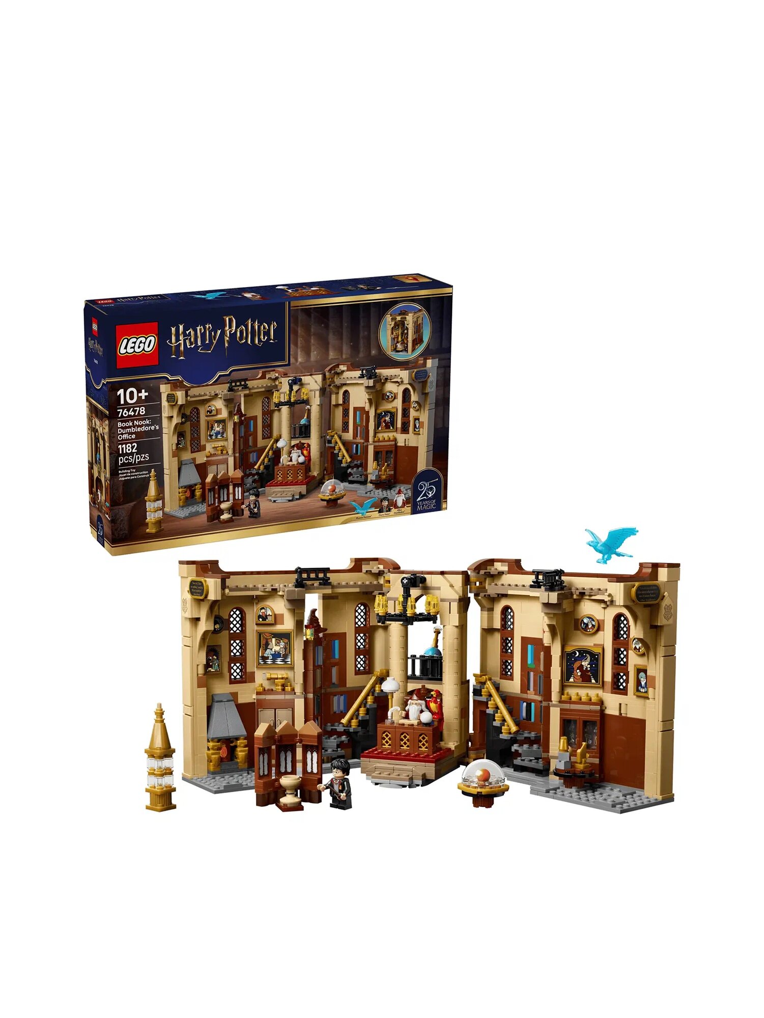 Конструктор LEGO Harry Potter Книжный уголок: Кабинет Дамблдора 76478, 1182 детали, от 10 лет