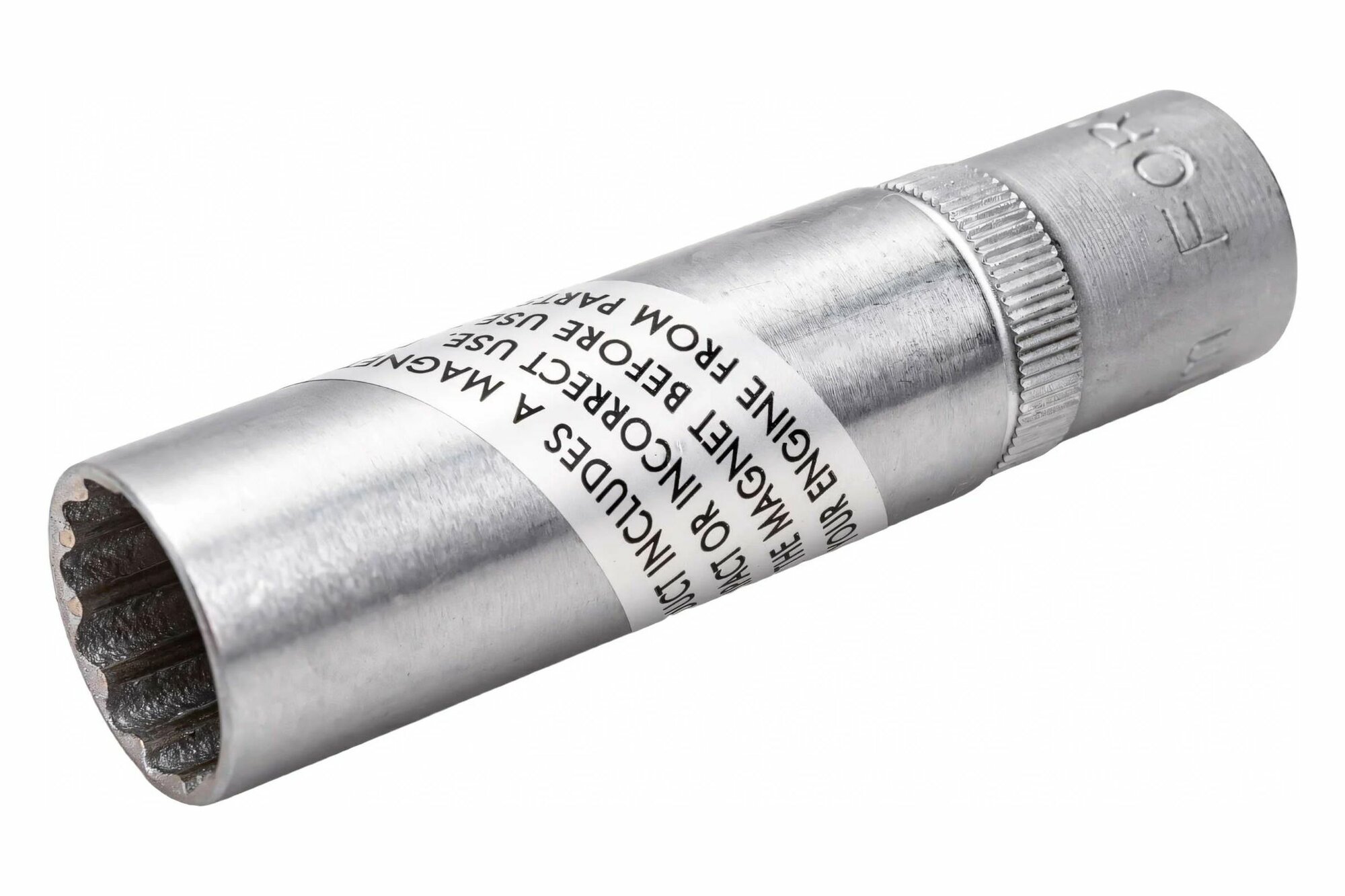 Головка свечная магнитная тонкостенная 12 гранная, 3/8", 14 мм, 70 мм FORCE 807314MTH